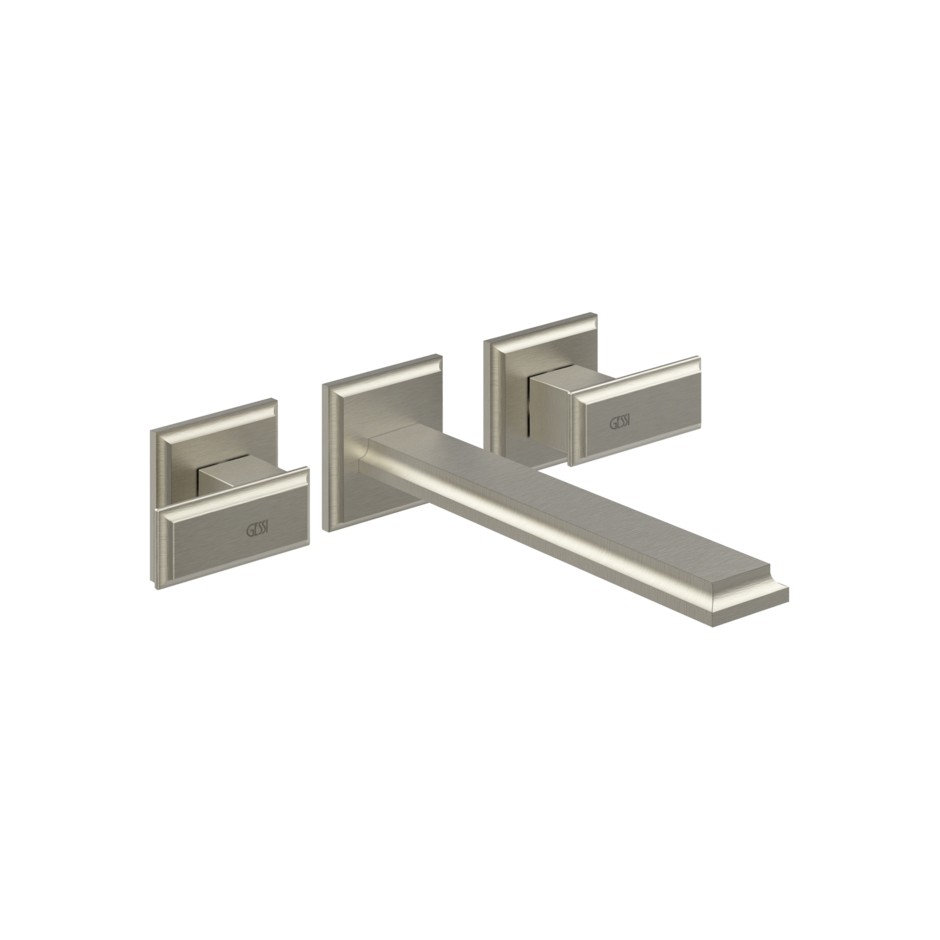 Смеситель для раковины Gessi Eleganza настенный, на 3 отверстия, излив ...